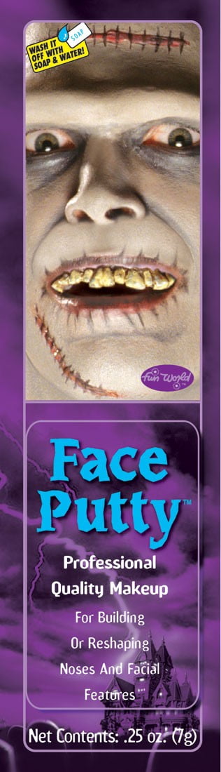 Fun World Professional Quality Face Putty Wax Makeup, .25oz, Beige ...