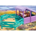 American Plastic Toys Horse Stable with Water Pail and Feeding Trough ...