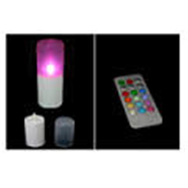 Candle Choice C62R-P246R Plastic Round Pillar Remote Control Multi ...