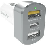 DigiPower High Power USB Type-C 3-Port Car Charger - Walmart.com