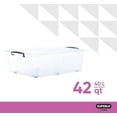 Superio Under Bed Rolling Storage Containers (3 Pack), Stackable Clear ...