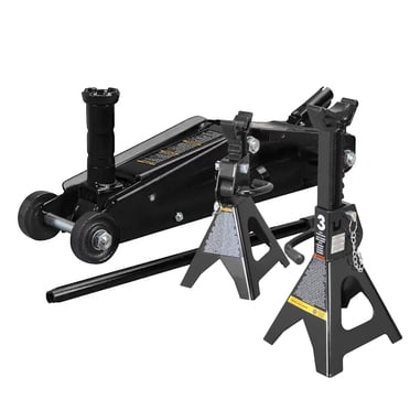 Hyper Tough 3 Ton Steel Jack Stands with Safety Pins, Lifting Range 11 ...