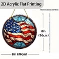 4th of July Decorations Acrylic Disc Hanging Red White Blue 2D Flat ...