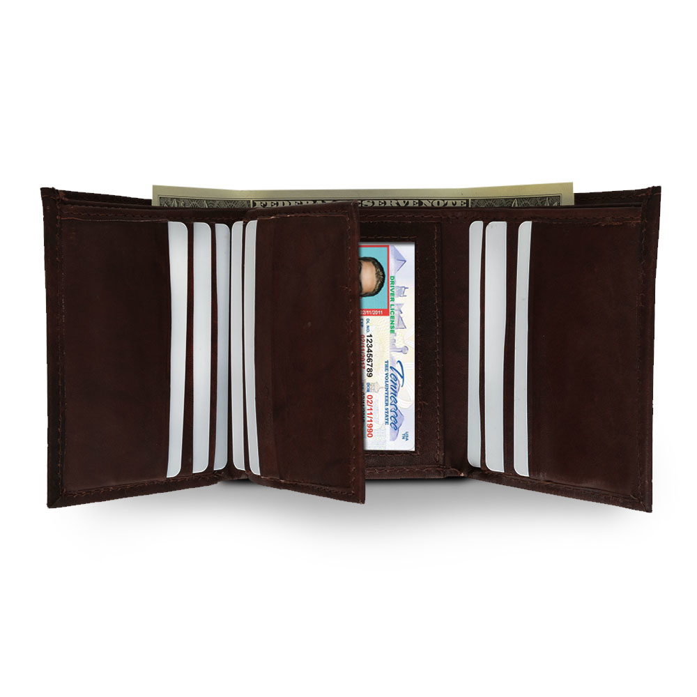 Soft Tri-Fold Leather Wallet For Men - Walmart.com