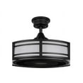 Brette III 23 in. Integrated LED Indoor/Outdoor Matte Black Ceiling Fan ...