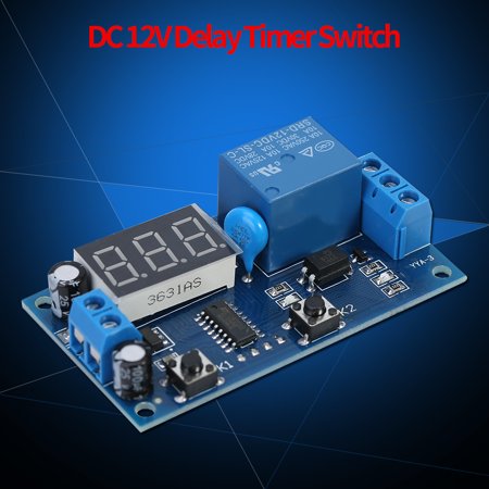 Garosa DC 12V Cycle Delay Timer Switch Adjustable Relay Module Board Infinite Loop with LED ...