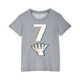 AHTJRT Number 7 T-Shirts for Kids Crewneck Short Sleeve Palm Patterns ...