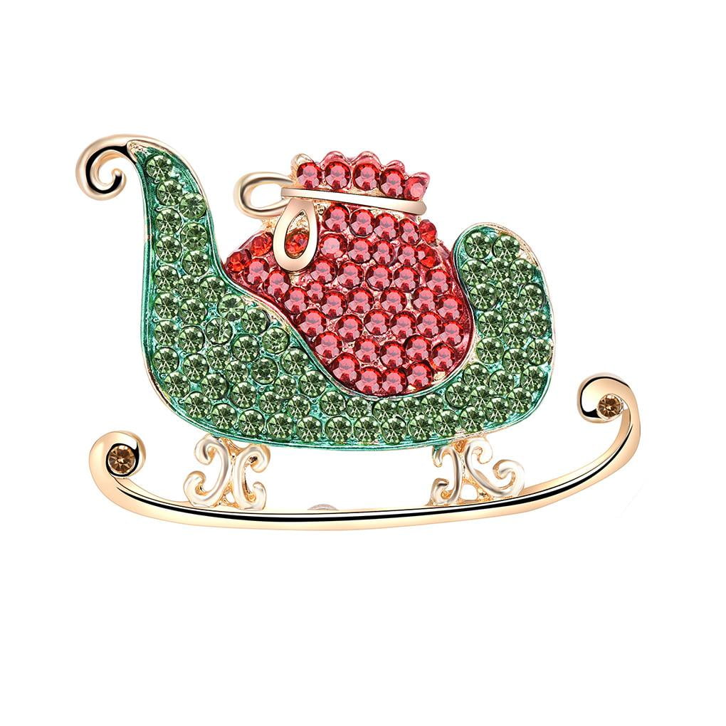 Click here for Fastboy Women Girls Crystal Brooch Cartoon Christm... prices