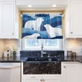27"x36" Tier Curtains 2 Panels Arctic Night Bear Art Semi Sheer Kitchen ...