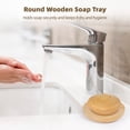 12 Round Wooden Soap Dishes, 3.2 In Small Circle Wood Trays, Bathroom ...