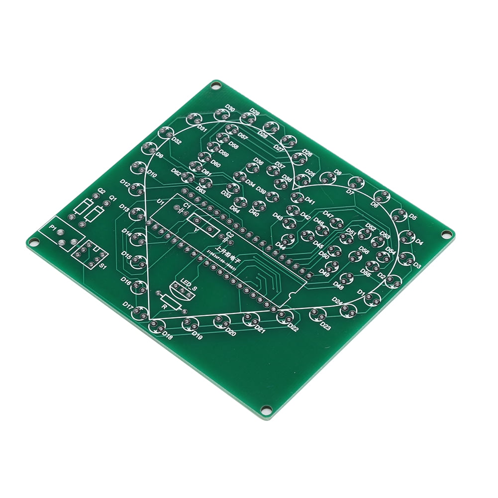 Kit de luz LED en forma de corazón con control remoto de un solo chip STC51 DC4.5-5V con carcasa ...