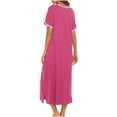 Puntoco Plus Size Women’s Short Sleeve Ultra-Soft Long Nightgown, Full ...