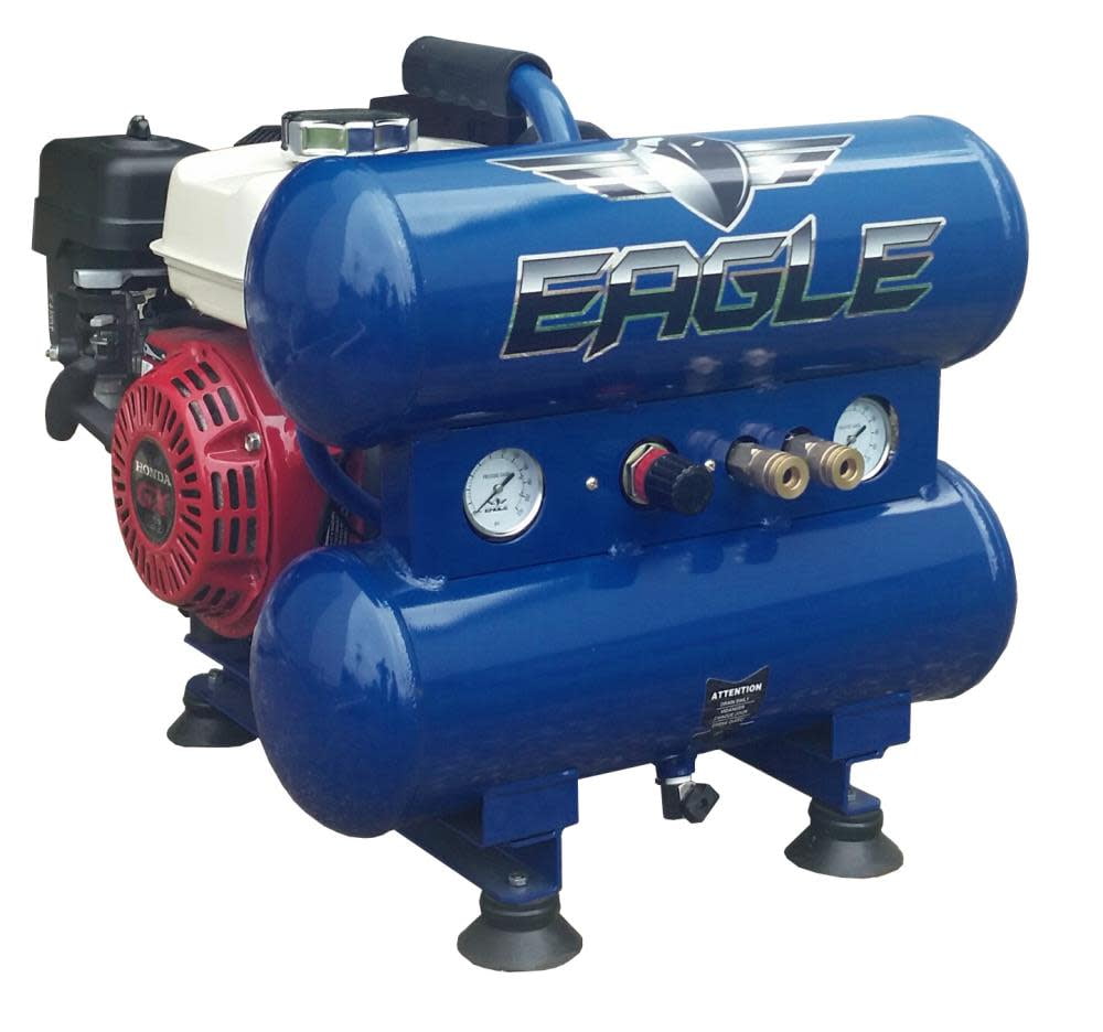 Eagle Compressor Portable Gas Twin Tanks Air Compressor 4 Gallon ...