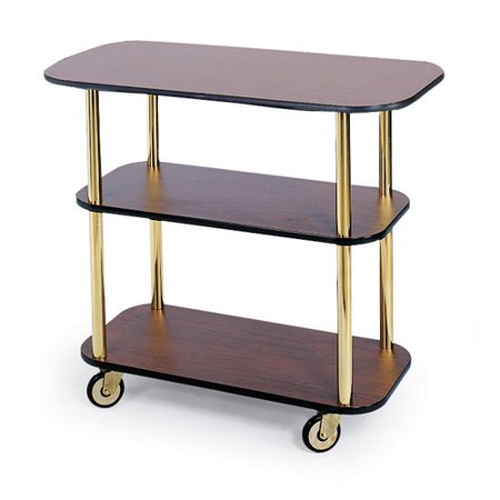 Geneva 3610008 Rectangular Service Cart With Flat Top - Ebony Wood ...