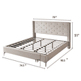 Morden Fort California King Size Wood Platform Bed Frame with ...