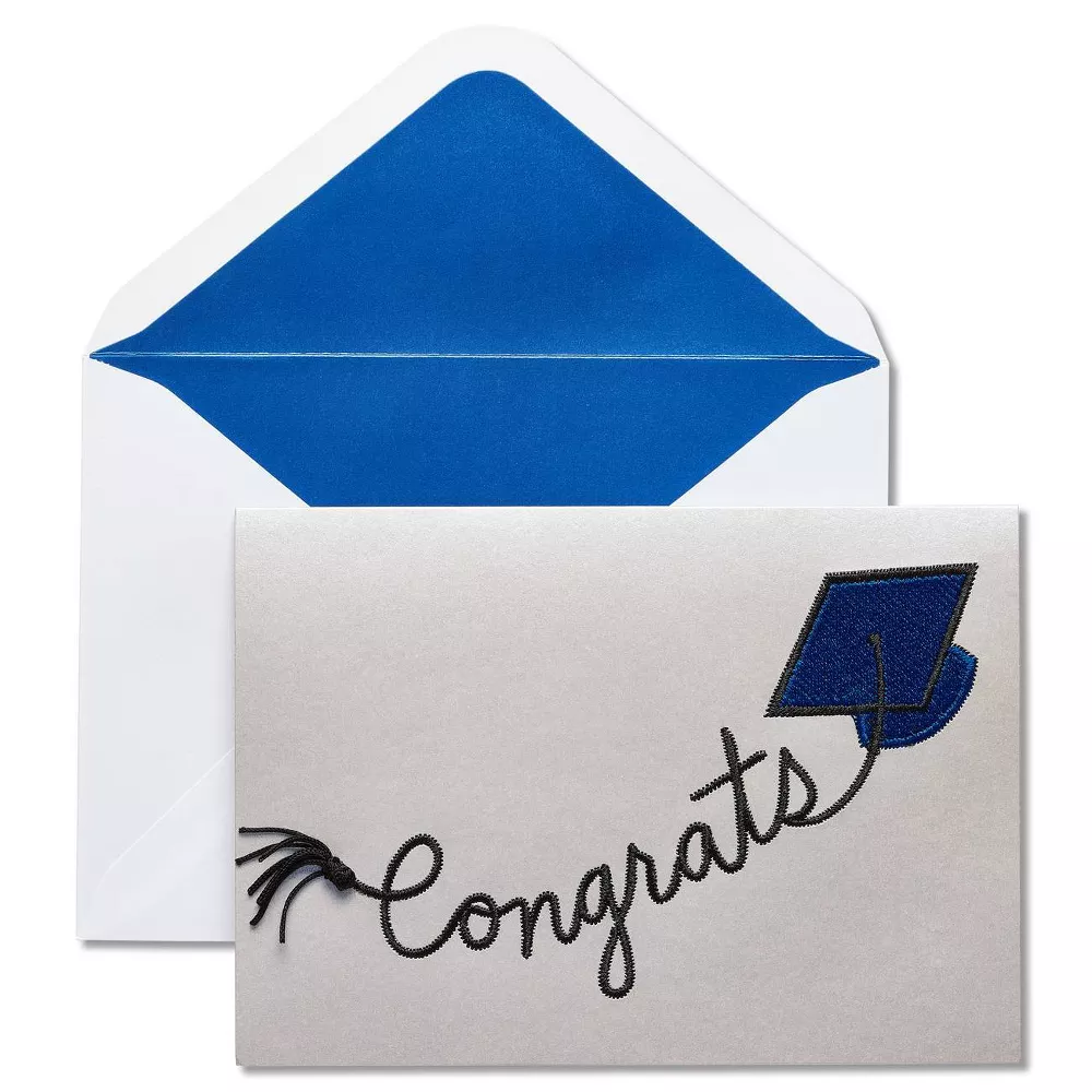 PAPYRUS Graduation Card Embroidered Mortarboard - Walmart.com
