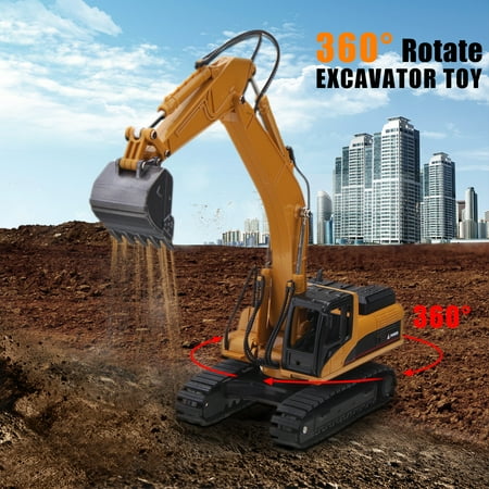 Alloy Excavator Car Model Engineering Digging Machine Toys Kid Children ...