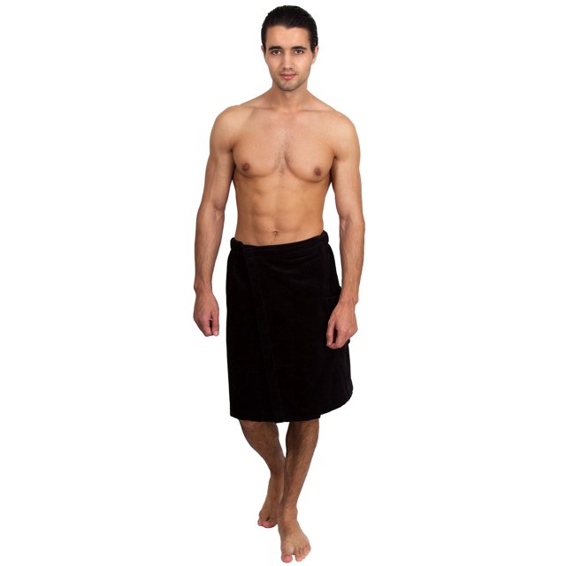TowelSelections Men's Wrap Adjustable Cotton Velour Shower Bath Gym ...