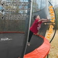 JUMPZYLLA 12FT Curved Enclosure, Double Sided Mat Trampoline with ...