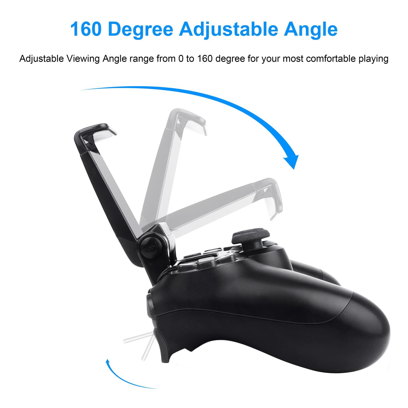 Buy PS4 Controller Phone Clip Mount for Remote Play, Adjustable Mobile ...