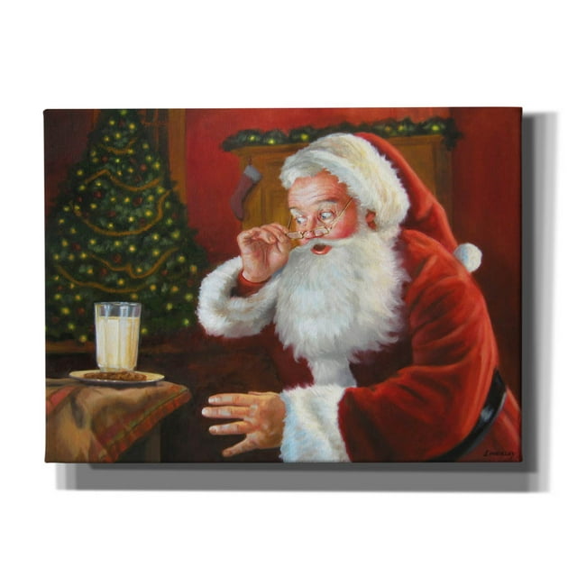 Epic Graffiti 'Santa Milk And Cookies' by David Lindsley, Canvas Wall ...