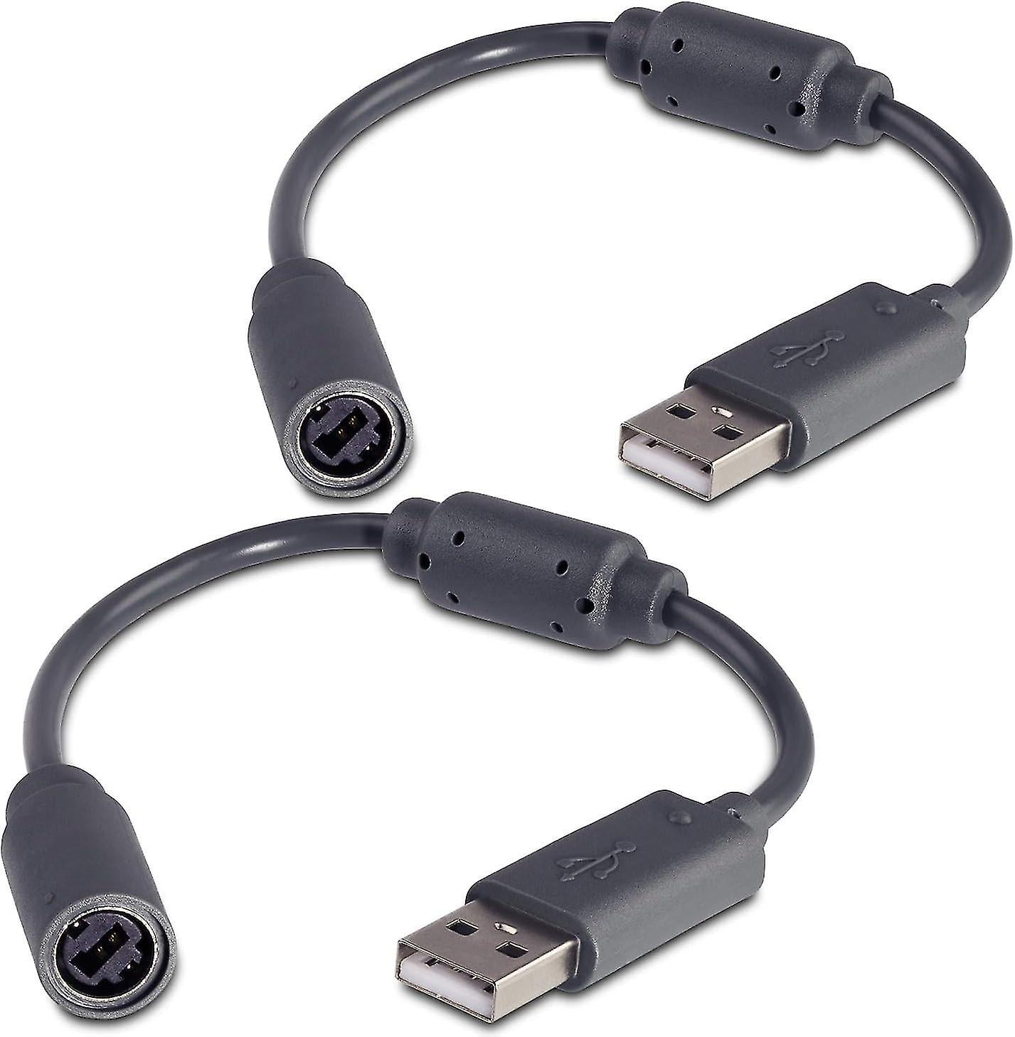 2 Cables Xbox 360 Pc And Xbox360 Wired Controller Adapter, Usb Cable ...