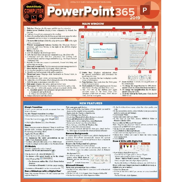 Microsoft PowerPoint 365 - 2019 : A Quickstudy Laminated Software ...