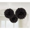 Black Paper Fans | Black Party Decor | Black Spiral Paper Fan Set - 3 ...