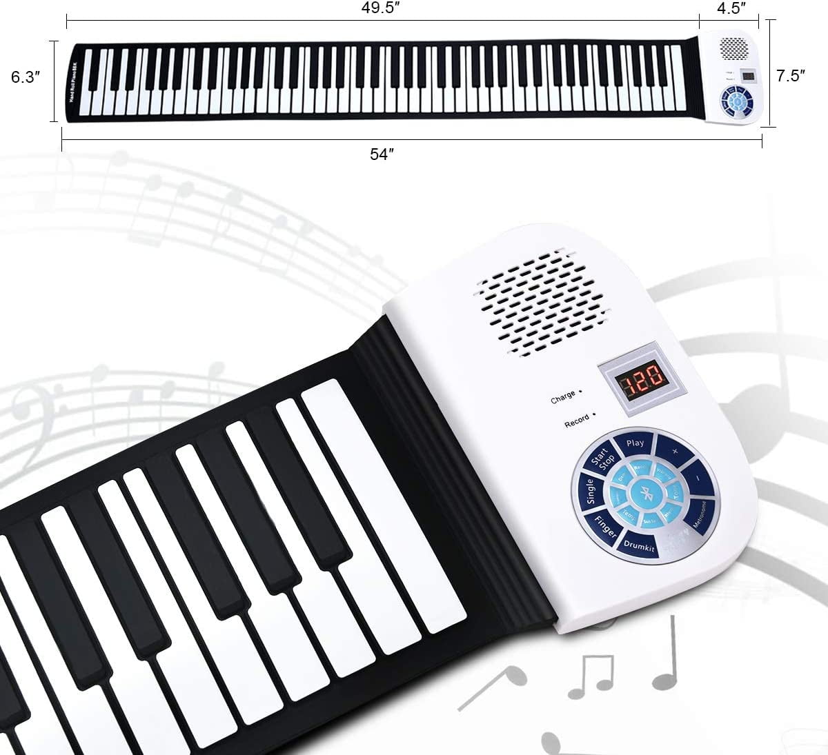 Buy 88 Keys Roll Up Piano, Upgraded Electronic Piano Keyboard, Portable ...