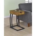 Antique Nutmeg & Gunmetal Accent Table - USB Power Outlet - Walmart.com