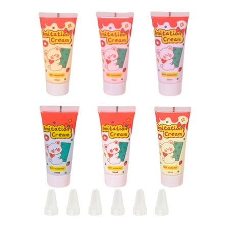6 Pieces Simulation Whipped Cream Glue Set 50G Imitation Cream Glue ...