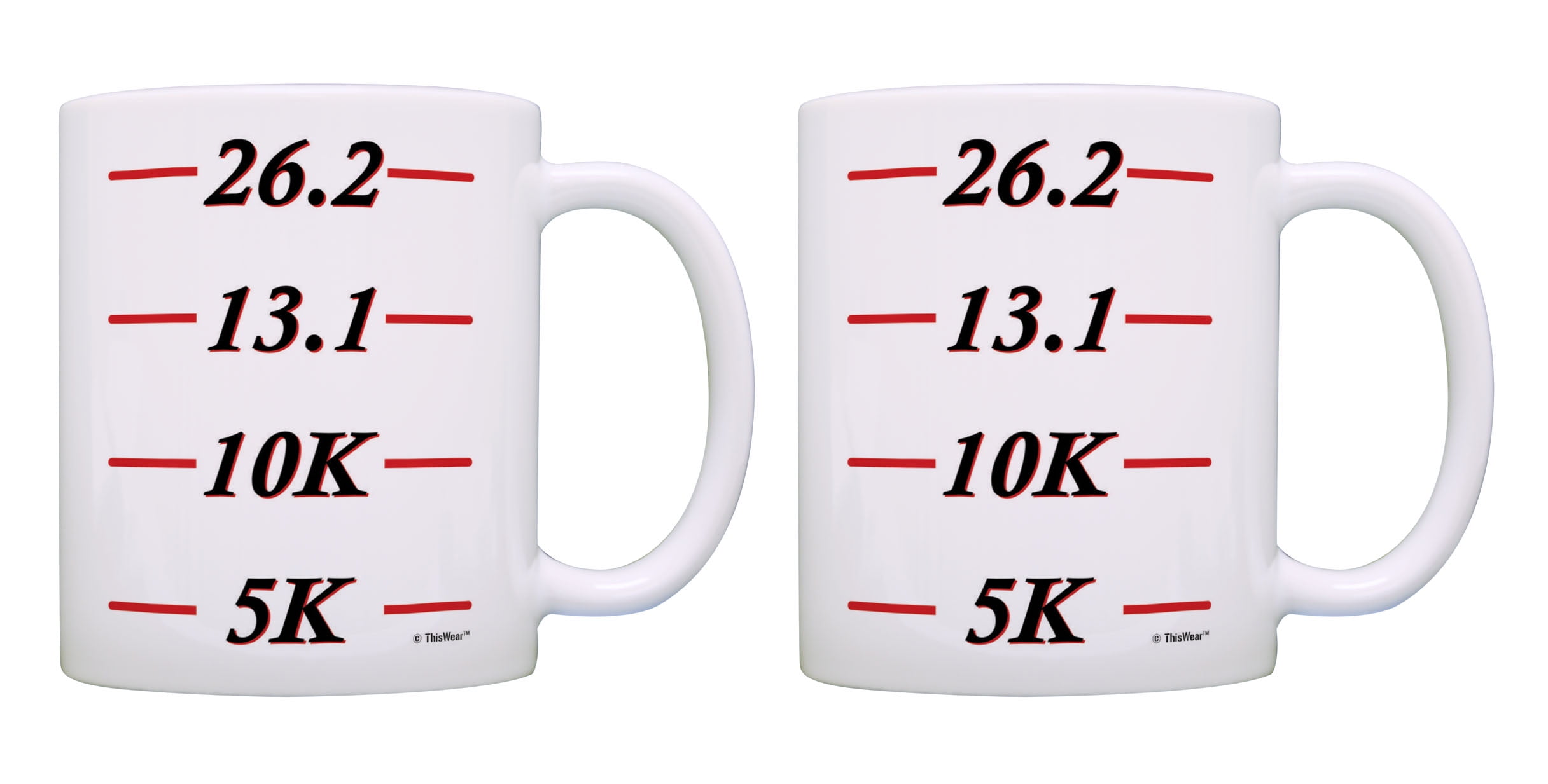 ThisWear Funny Runner Gifts 5k to Marathon Measurement Runners Cup 11 ...