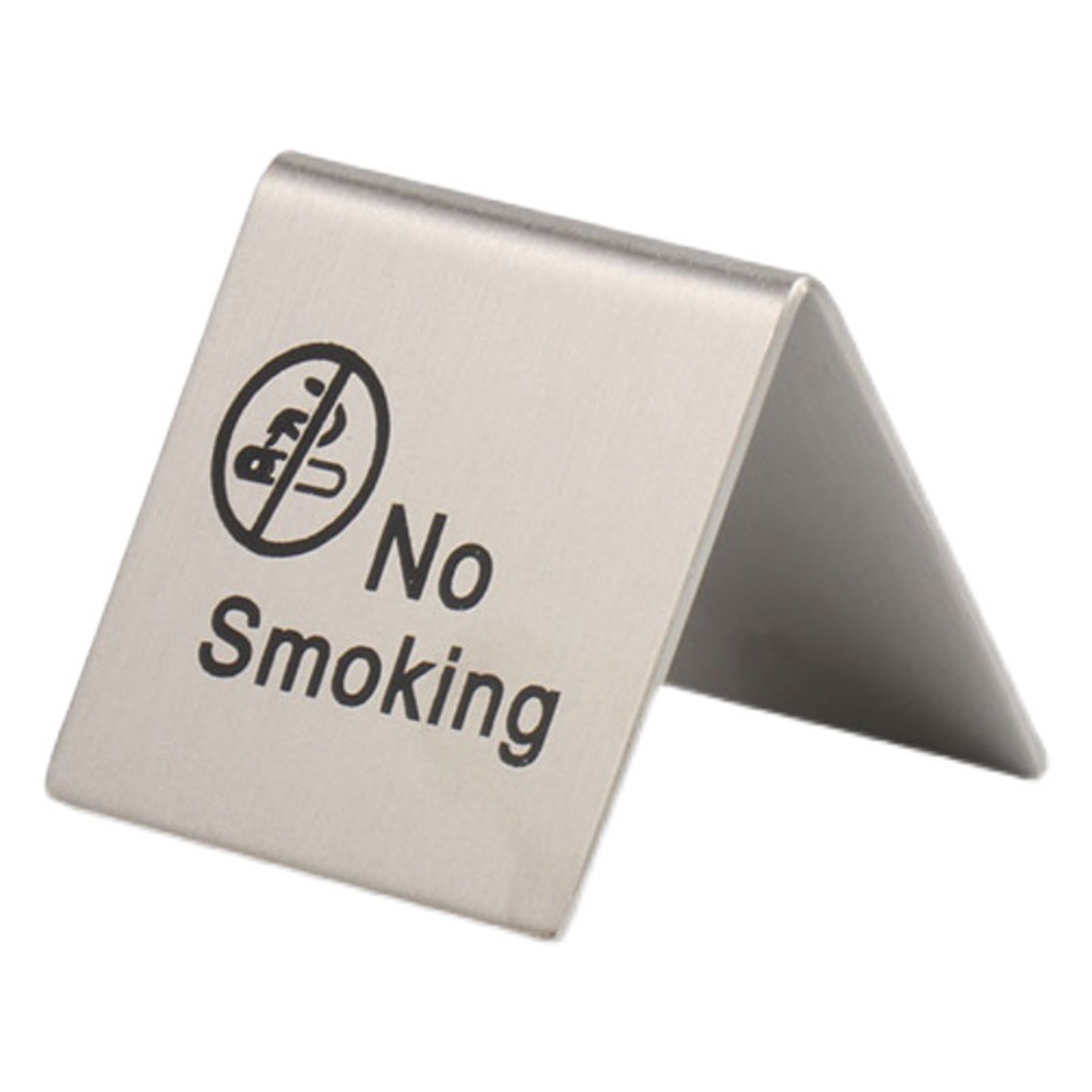SSBSM No Smoking Sign Stainless Steel Double Sides Noticeable Clear ...