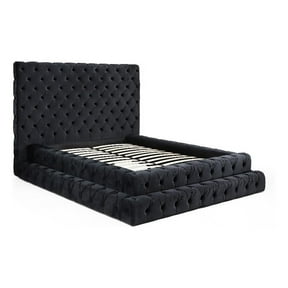 "Better Home Products Elizabeth Velvet Upholstered Round Queen Bed ...