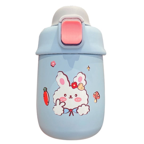 Cute Thermal Water Bottle with Straw Rope Random Stickers Stainless ...