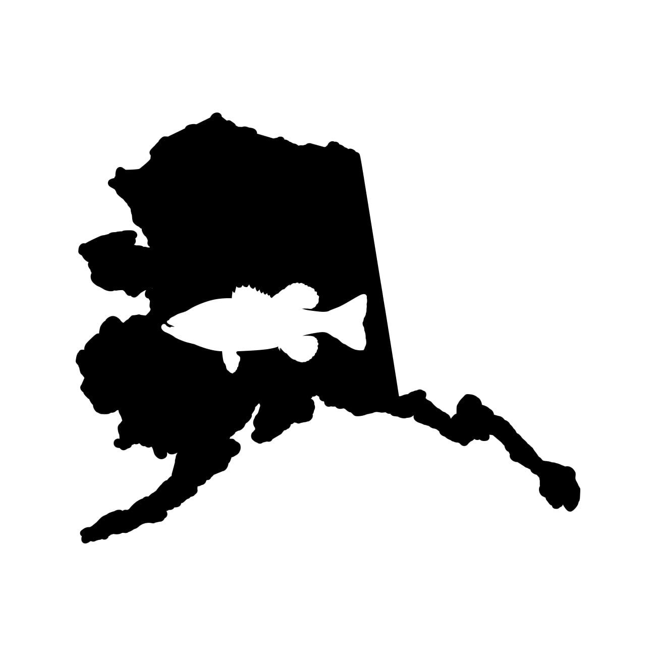 Alaska Bass Sticker Decal Die Cut - Self Adhesive Vinyl - Weatherproof ...