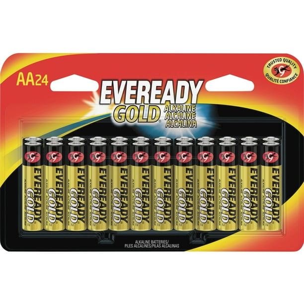 Eveready, EVEA91BP24CT, Gold Alkaline AA Batteries, 144 / Carton, Black ...