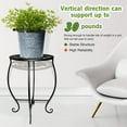 KABB 15'' Tall Outdoor Plant Stand, Round Metal, Decorative Black ...