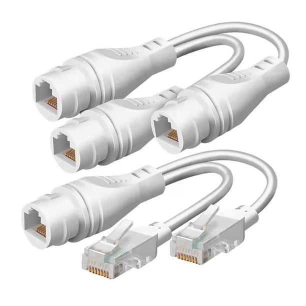 2PCS 1 to 2 Adapter Network Splitter Waterproof PoE Splitter Adapter ...