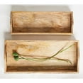3R Studios Rectangle Mango Wood Trays - Set of 2 - Walmart.com