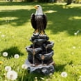 Eagle Outdoor Fountain with 5 Layers of LED Lights,Suitable for Gardens ...