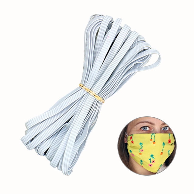 10 Yards Thin Elastic Band for DIY Mask - 1/4" Trim Spandex Make mask ...