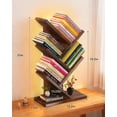 Small Bookshelf with Liting,5-Tier Desktop BookShelf LED for Office ...