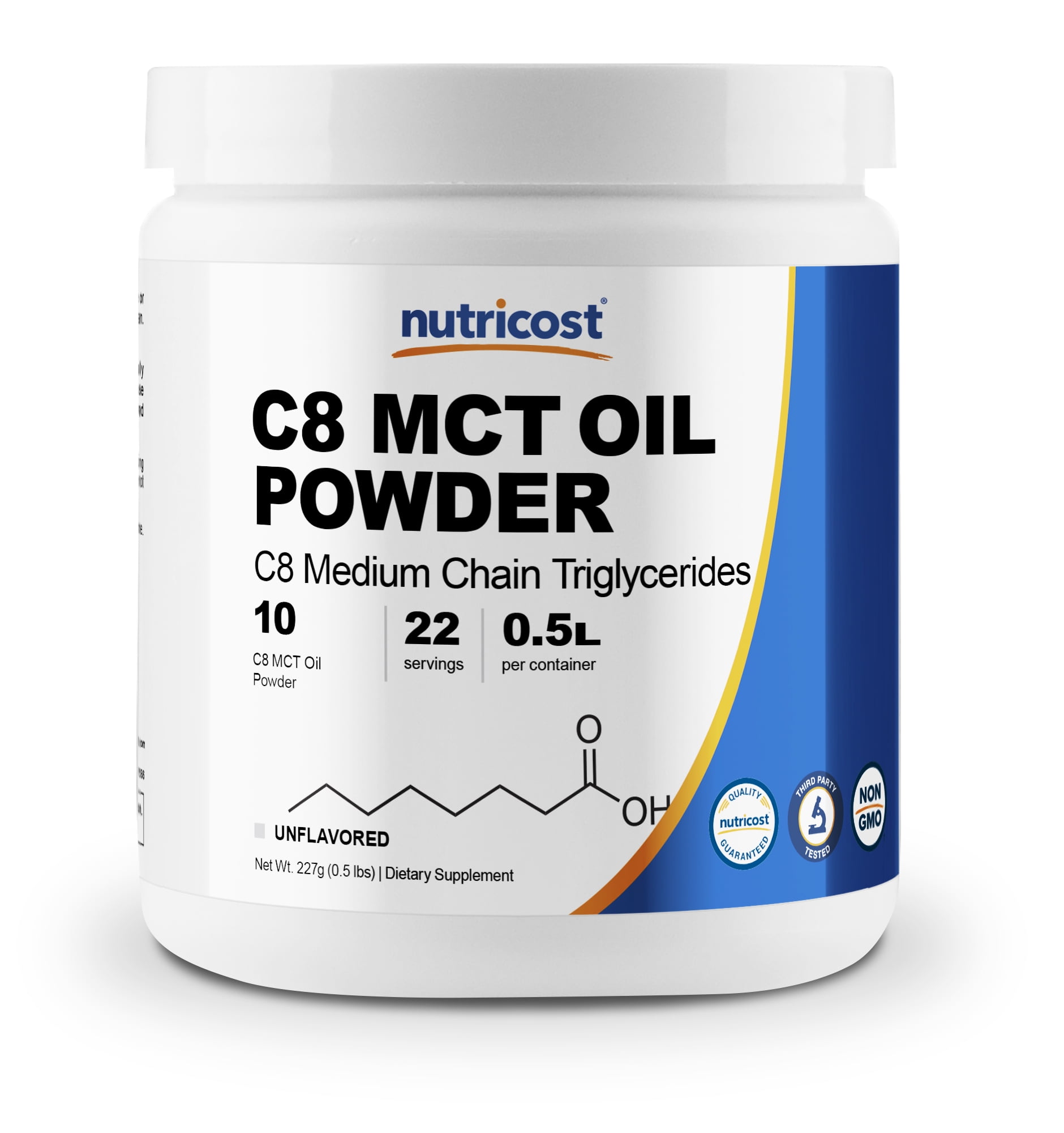 Nutricost C8 MCT Oil Powder .5LB - 95% C8 MCT Oil Powder - Walmart.com