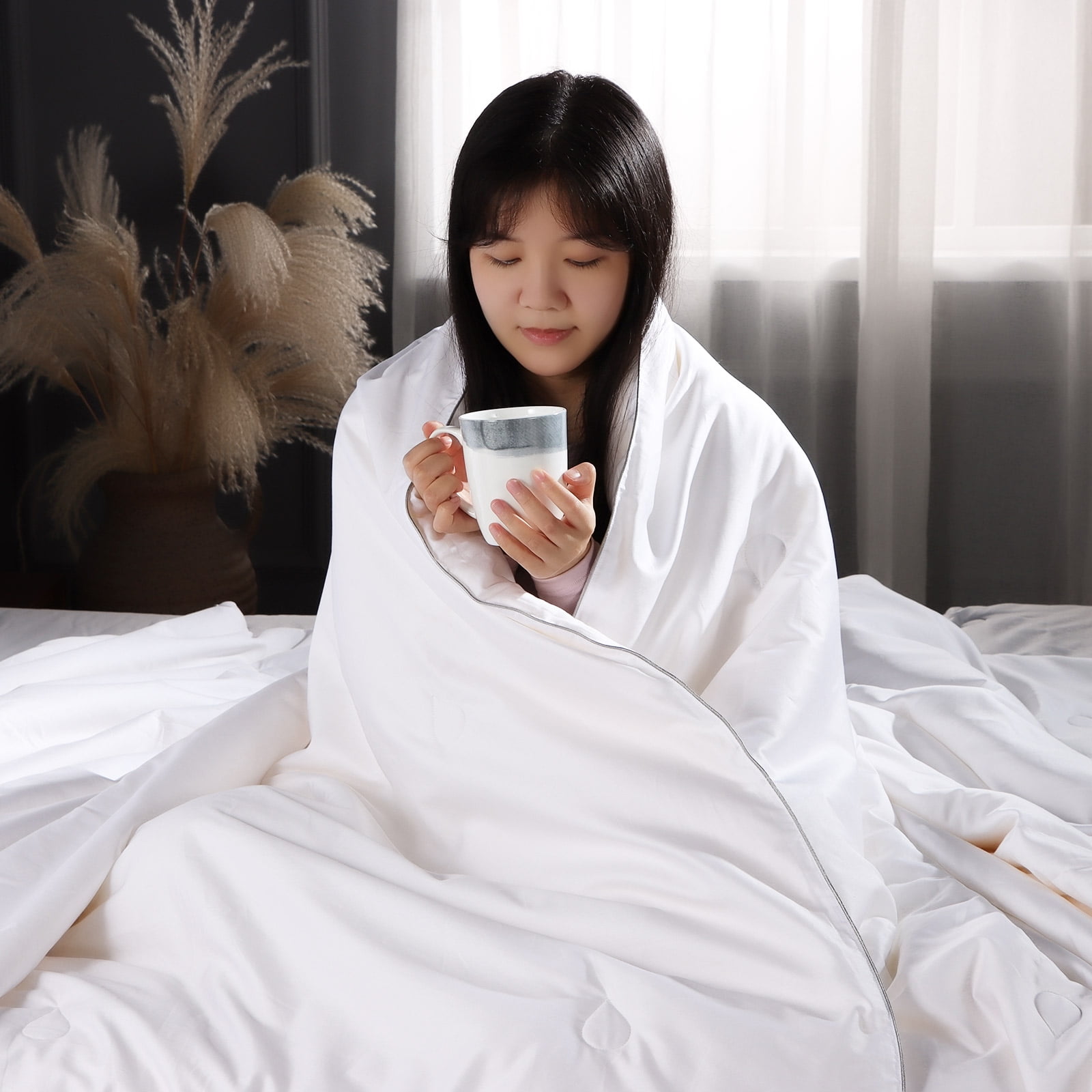 Mulberry Silk Comforter Duvet King Size for All Season,100% Pure Long ...