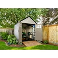 Rubbermaid Large 7x7' Garden Storage Shed, Durable Plastic Resin ...