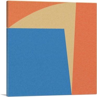 ARTCANVAS Mid-Century Modern A Window of Shapes Canvas Art Print - Size: 26" x 26" (1.50" Deep ...