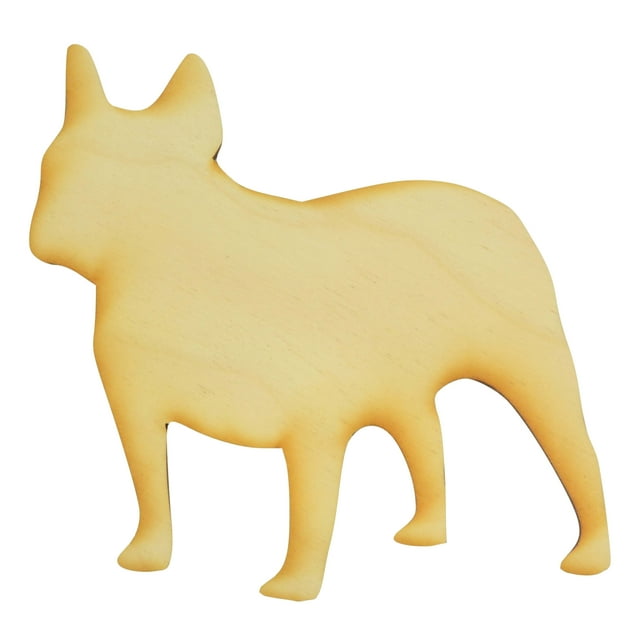 Standing French Bulldog Wood Cutout (1/8" Baltic Birch Plywood, Small 5 ...