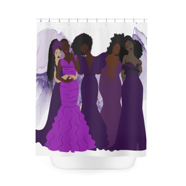 Pardon My Fro Royal Grommet Polyester Shower Curtain for Bathroom, Gray ...