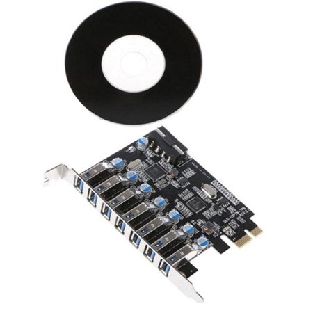 PCI-E to USB 3.0 Expansion Card 7 Ports Adapter SATA 15-PIN Power ...